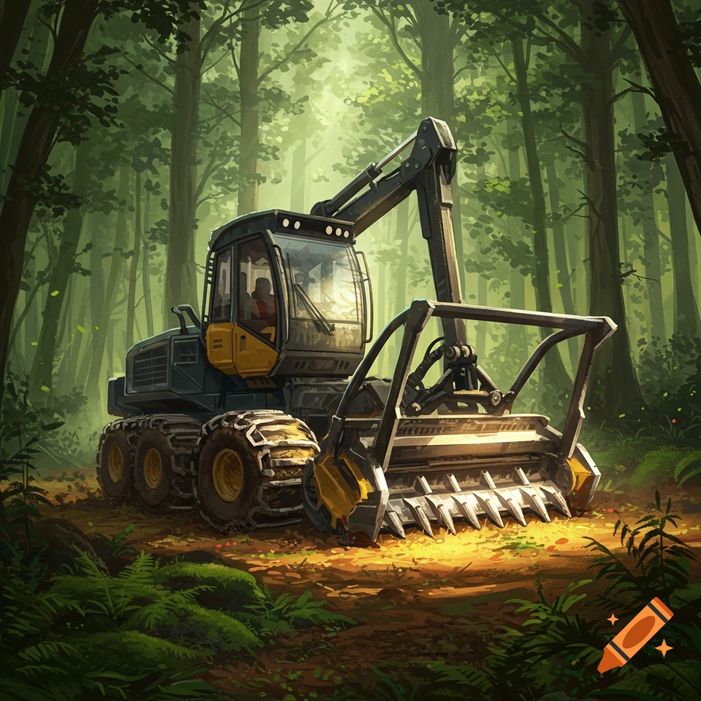 A cheerful cartoon yellow mini-excavator with big eyes, labeled ...