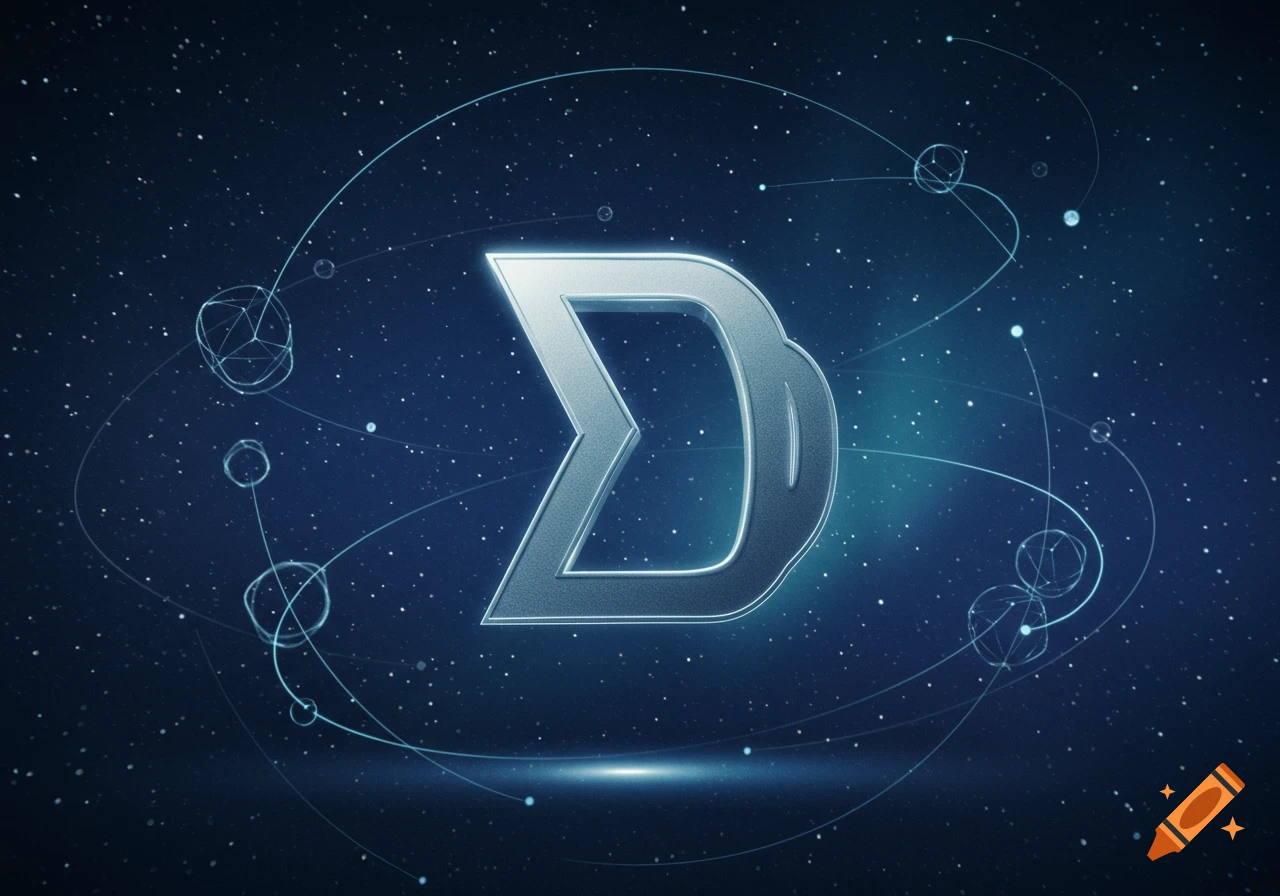 A dark, metallic, three-dimensional Greek letter Omega (Ω) symbol ...