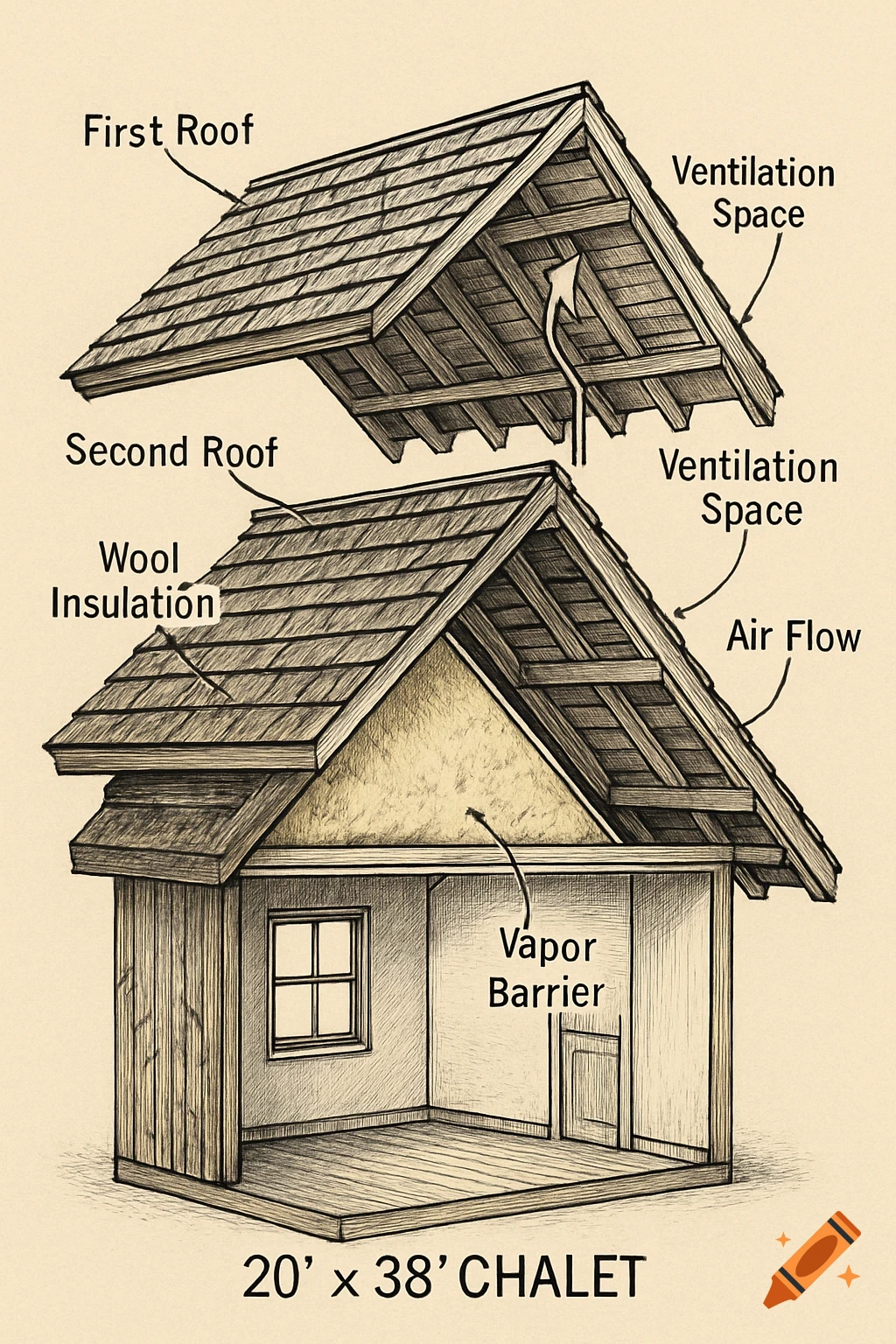 A cross-section diagram showing earth layers (topsoil, subsoil ...