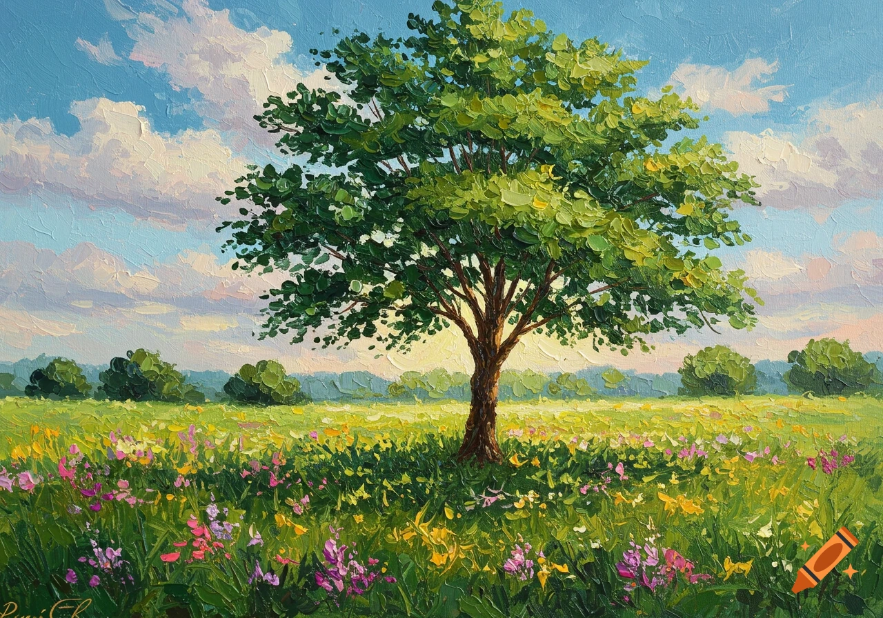 Birch+tree+paintings created on Craiyon