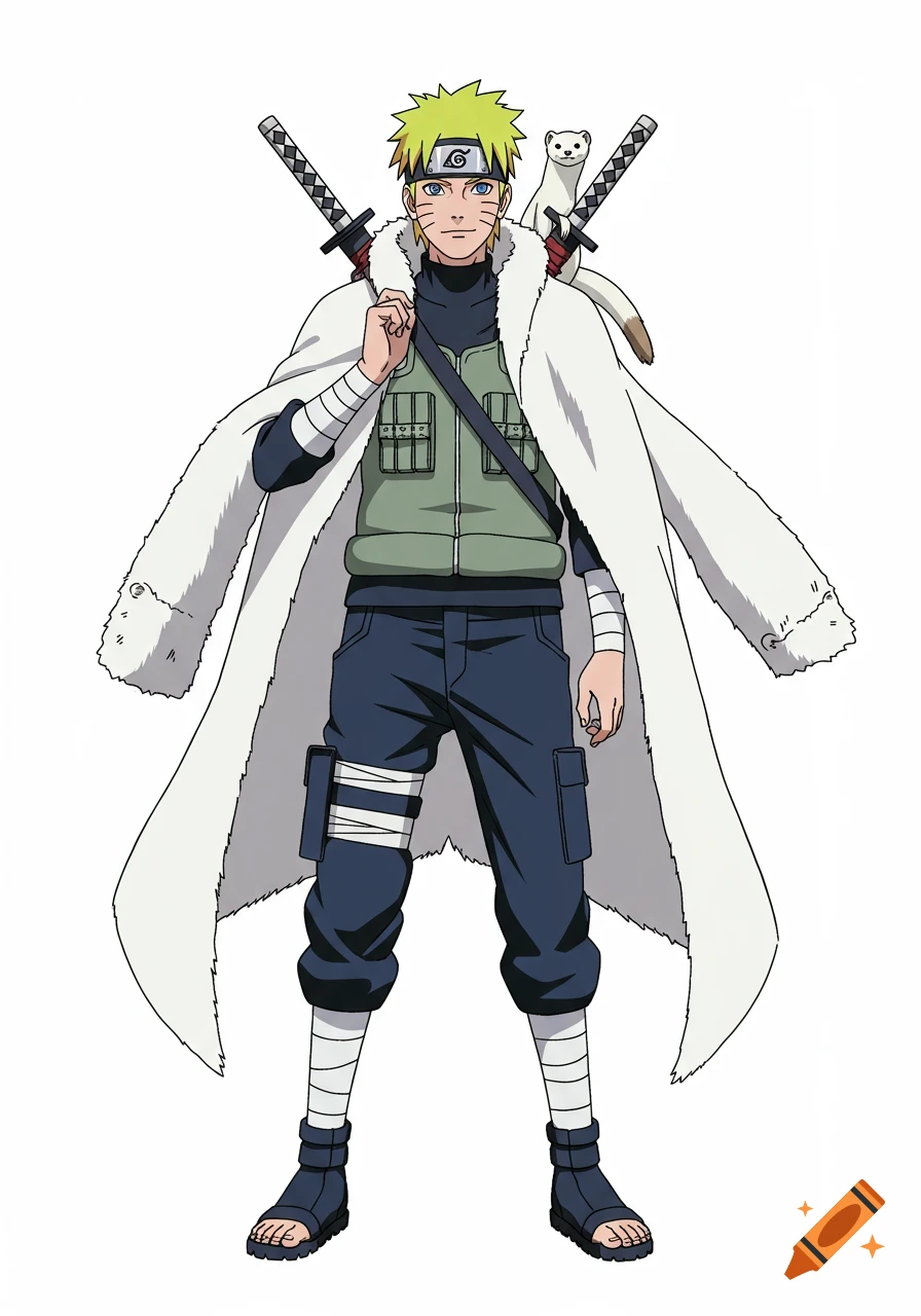 Full-body anime illustration of a male character from Naruto's Hidden ...
