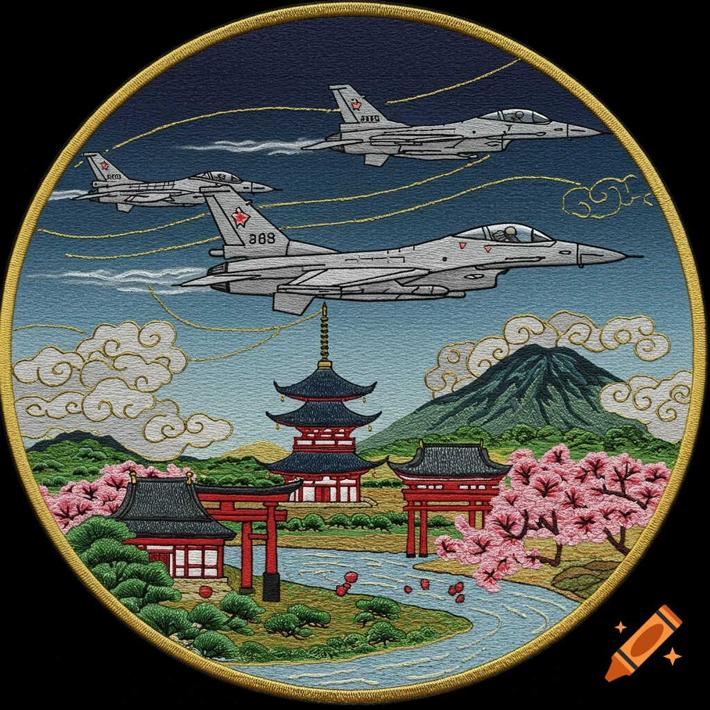 Japanese+gold+border created on Craiyon