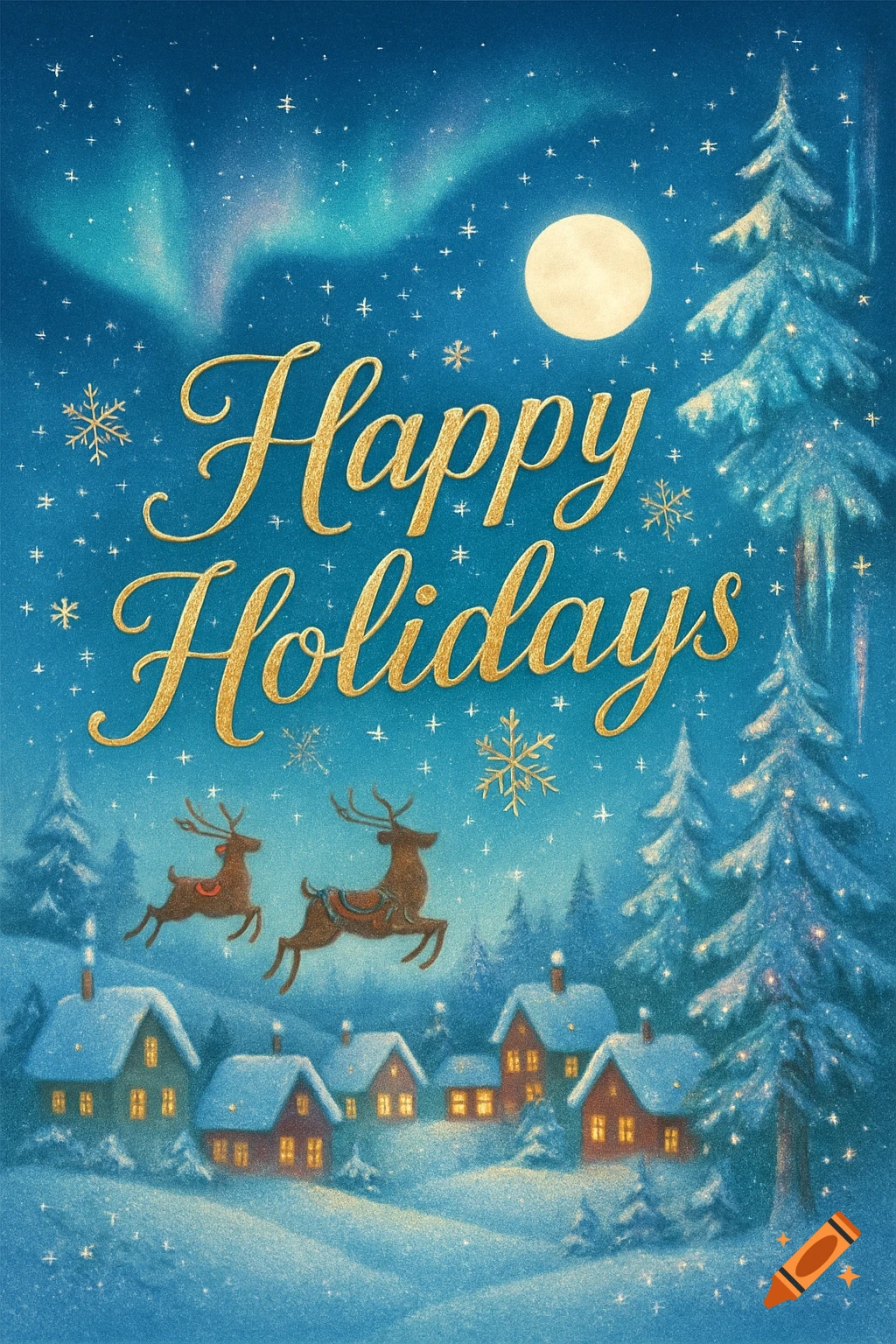 A festive Christmas voucher on green, featuring 'Merry Makeover ONE ...