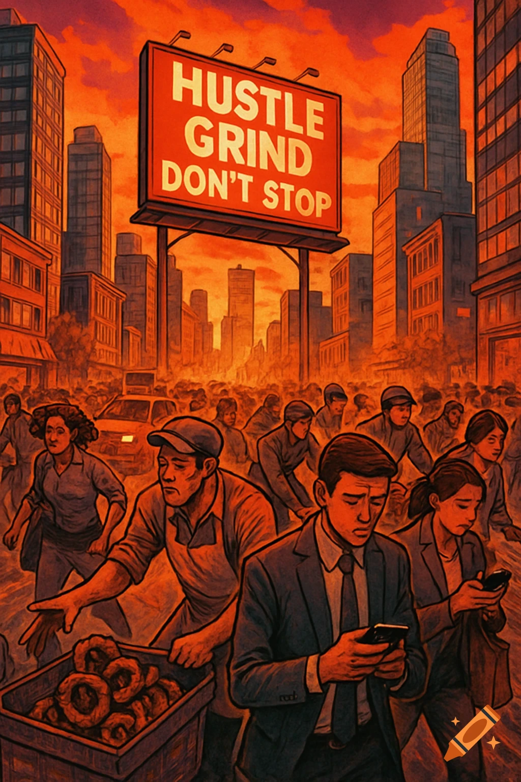 A man in a ski mask holding a rifle stands under a stormy sky with ...