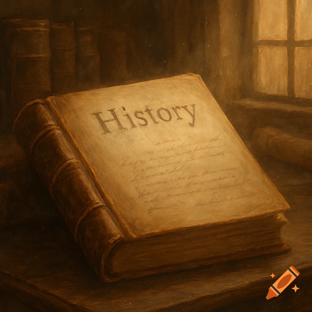 A gold and dark blue logo with a shield containing a quill and an open ...