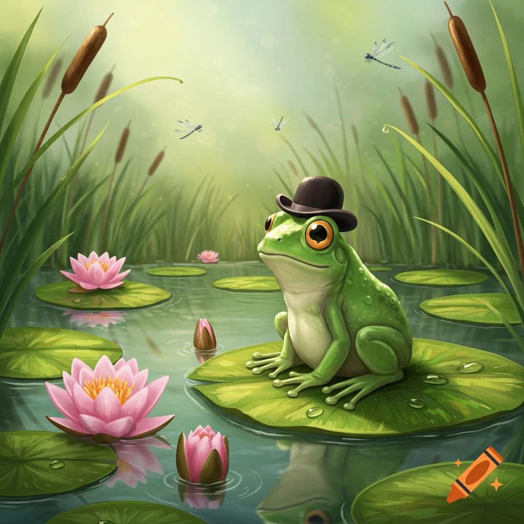 Frog+clipart created on Craiyon