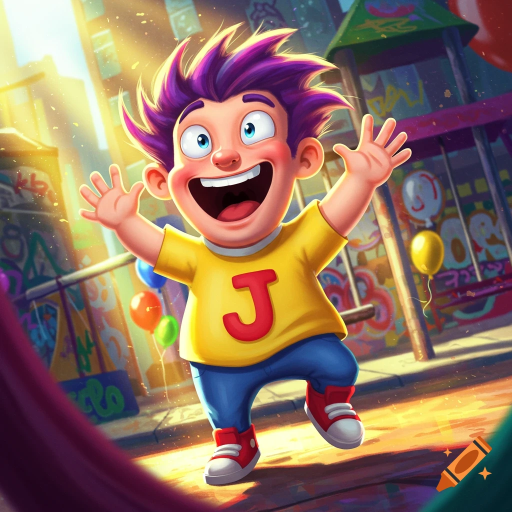 Vibrant cartoon graffiti spelling 'HEY' with happy faces on a brick ...