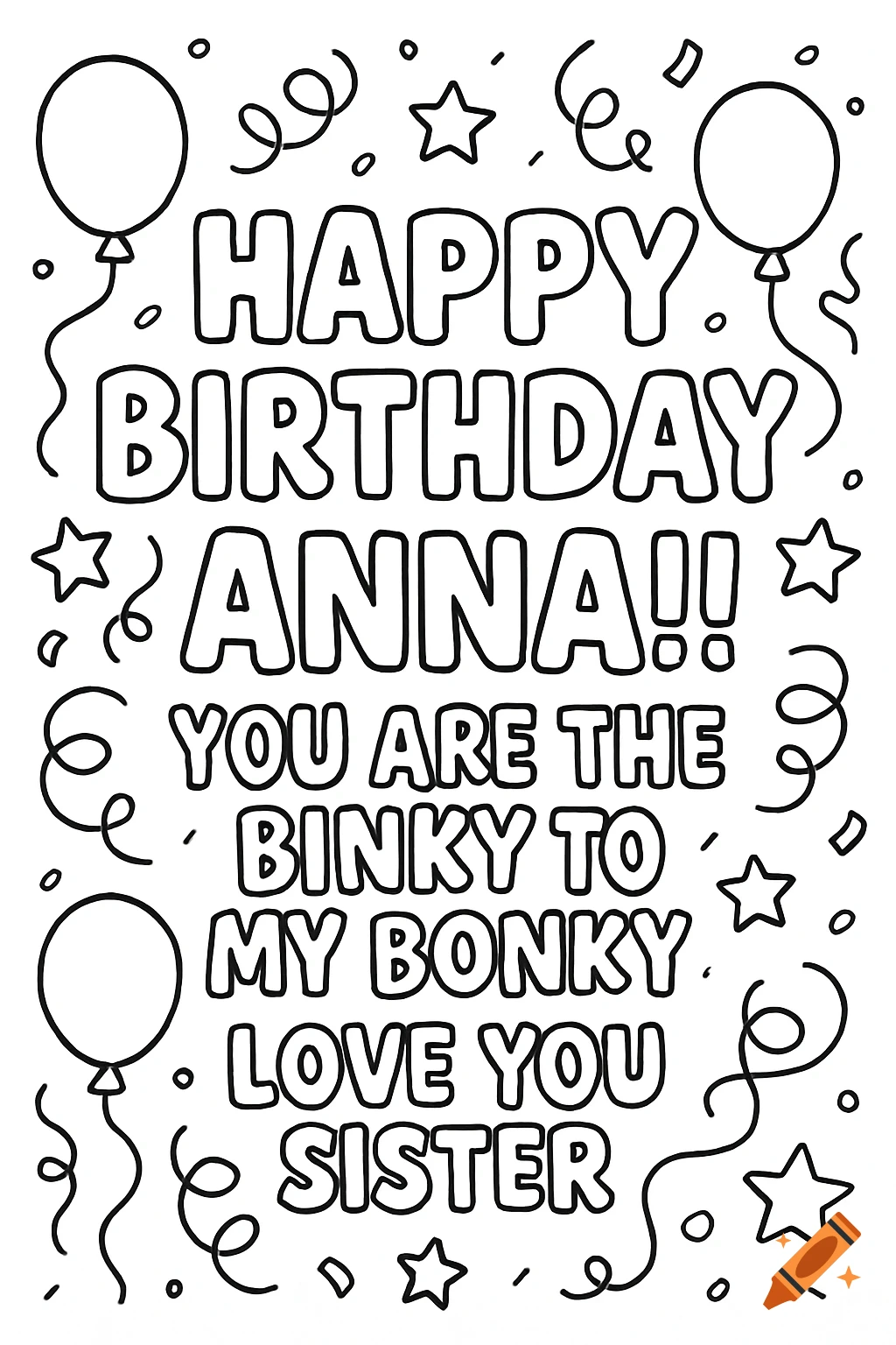 Coloring+sheet+birthday+card created on Craiyon