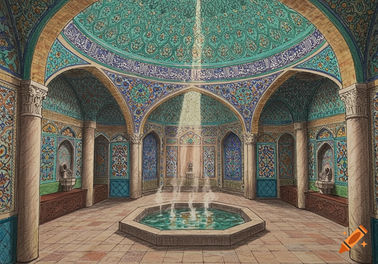 A richly detailed, ornate Persian rug with a symmetrical floral and ...