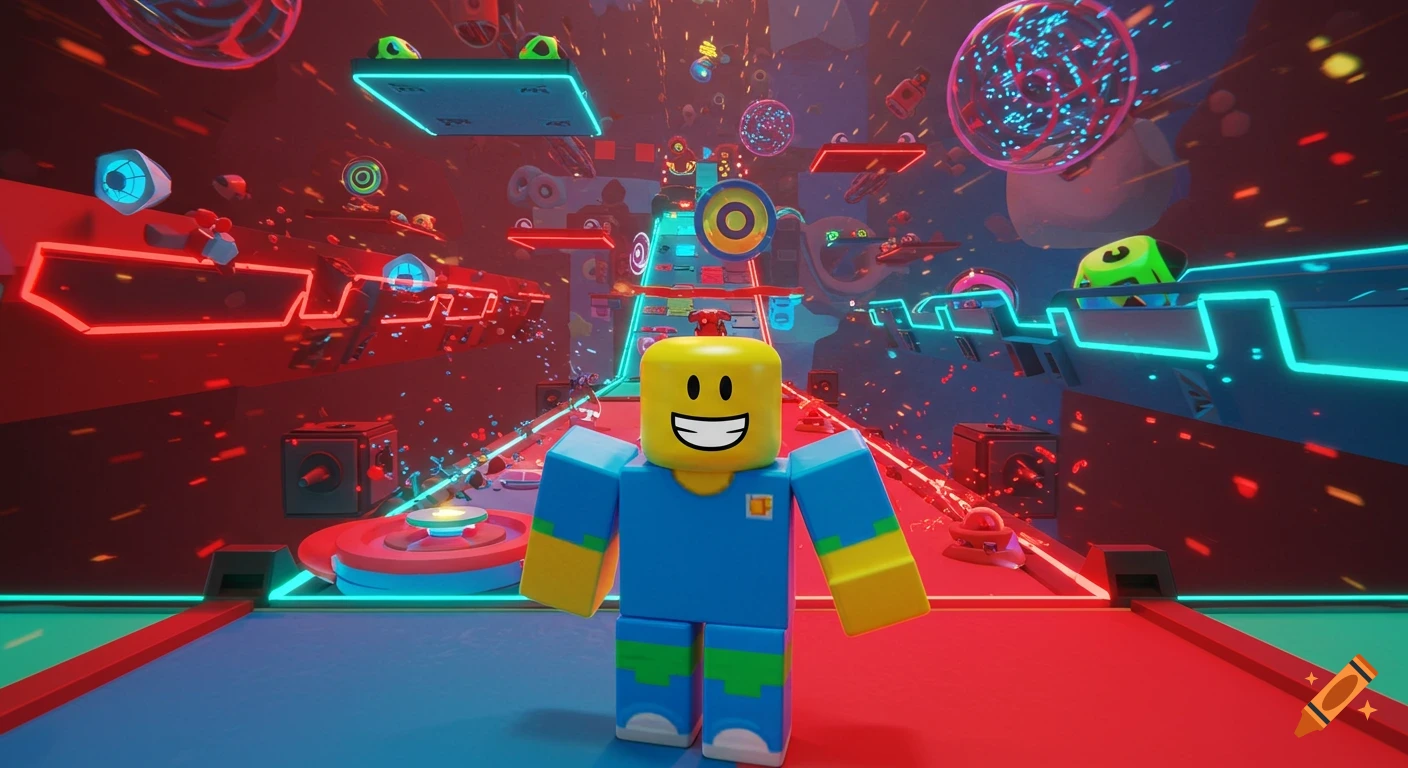 Roblox obby thumbnail on Craiyon