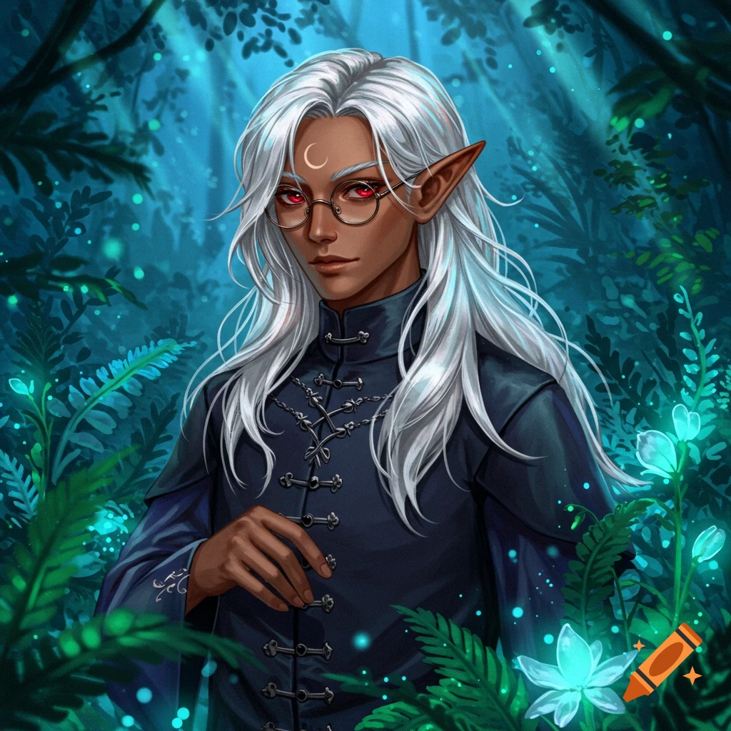 A pixel art portrait of a female character with long white hair and a ...