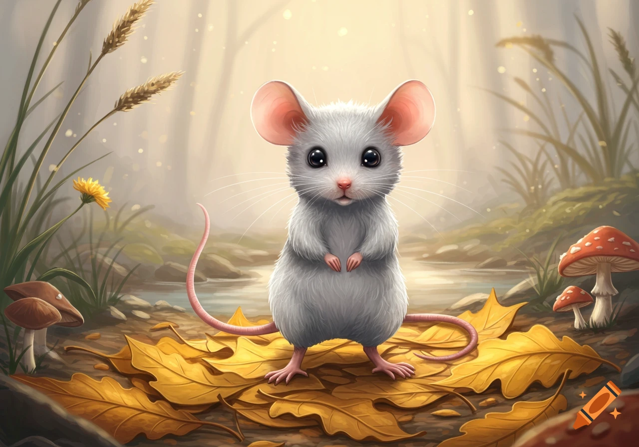 An adorable gray baby mouse lies on its back, paws in the air, in a ...