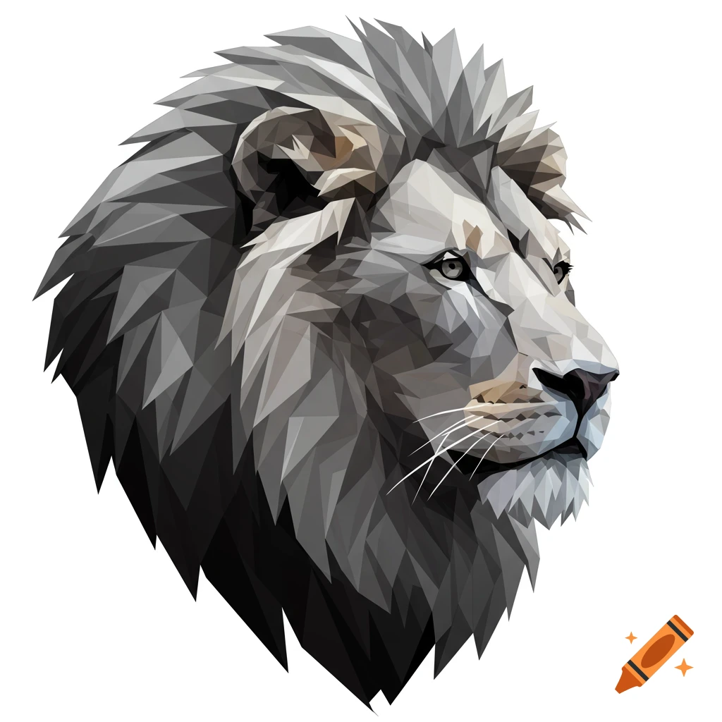 A red lion sejant wearing a silver collar, in a traditional heraldic ...