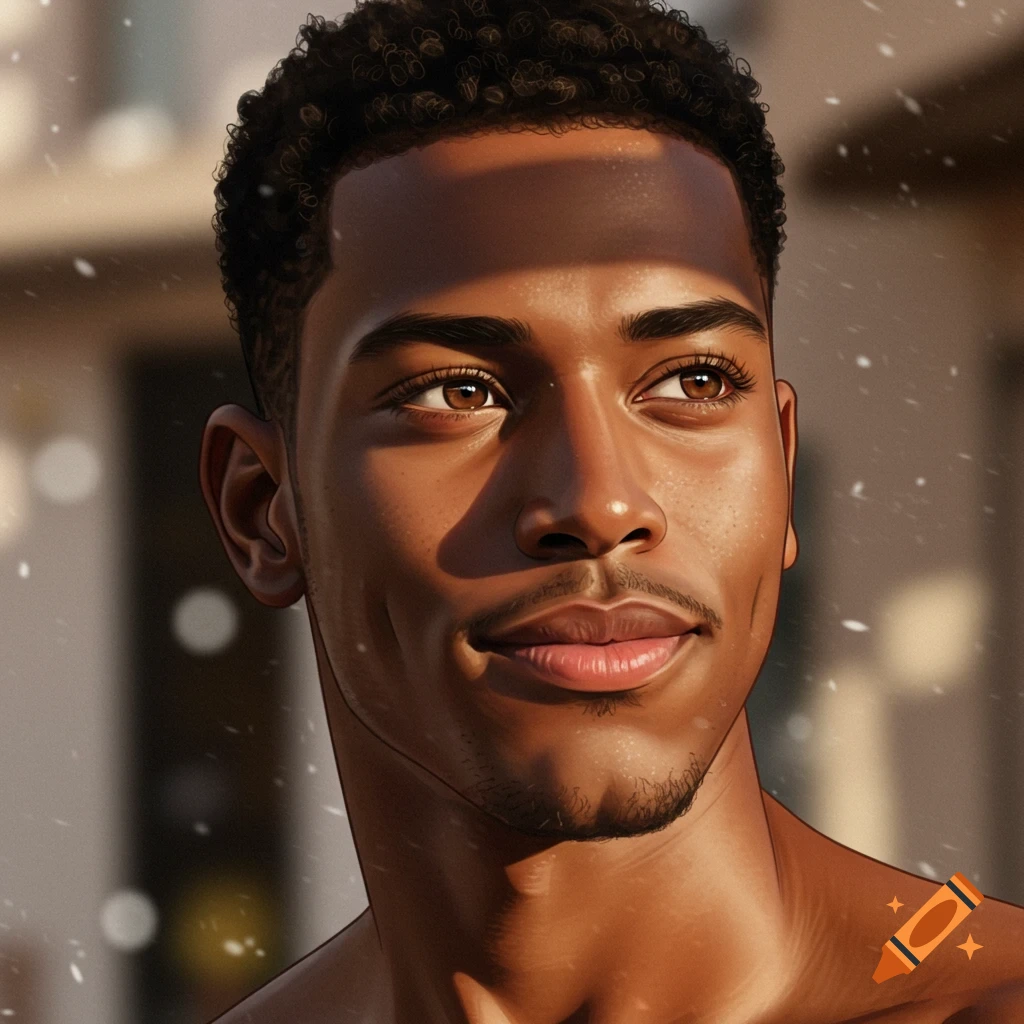 Handsome biracial man on Craiyon