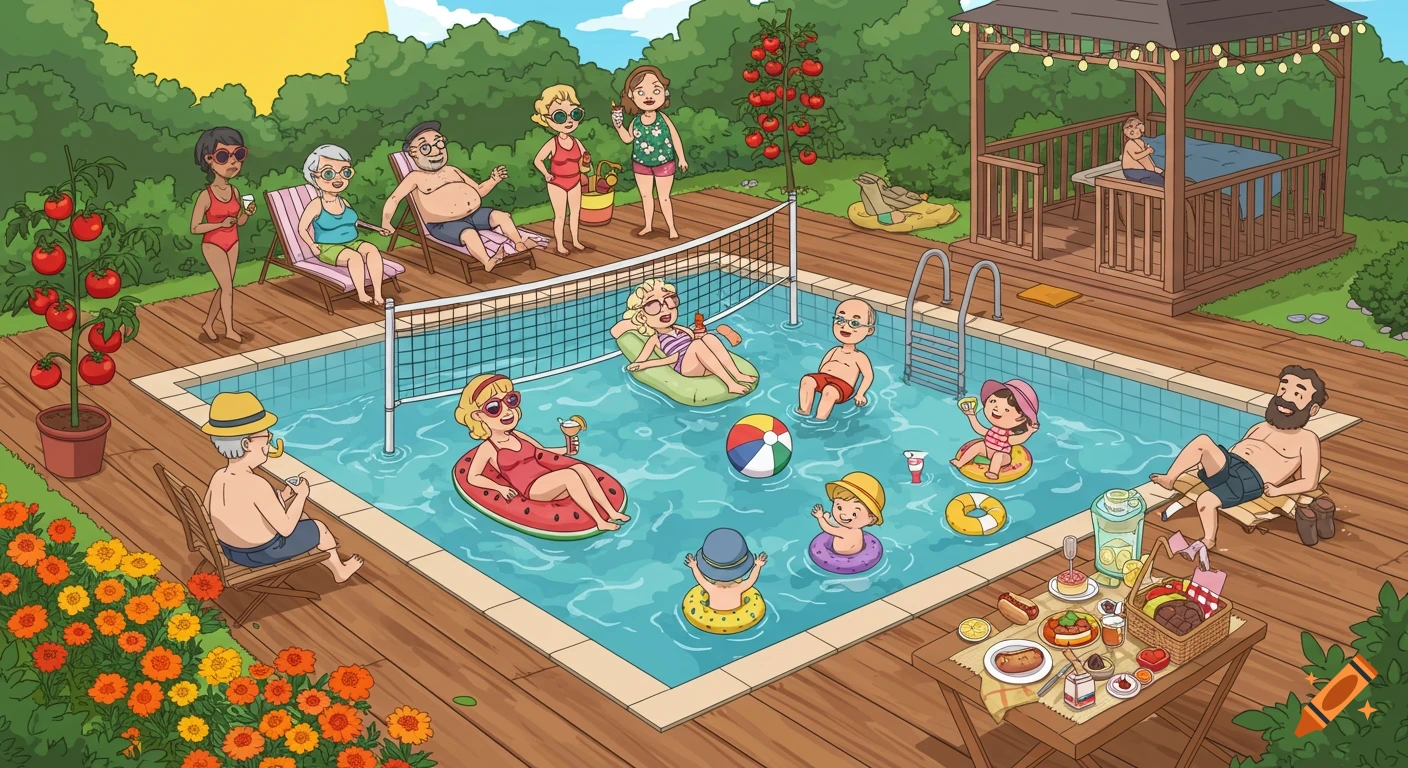 A 'Would You Rather' illustration showing a man with sunglasses on a ...