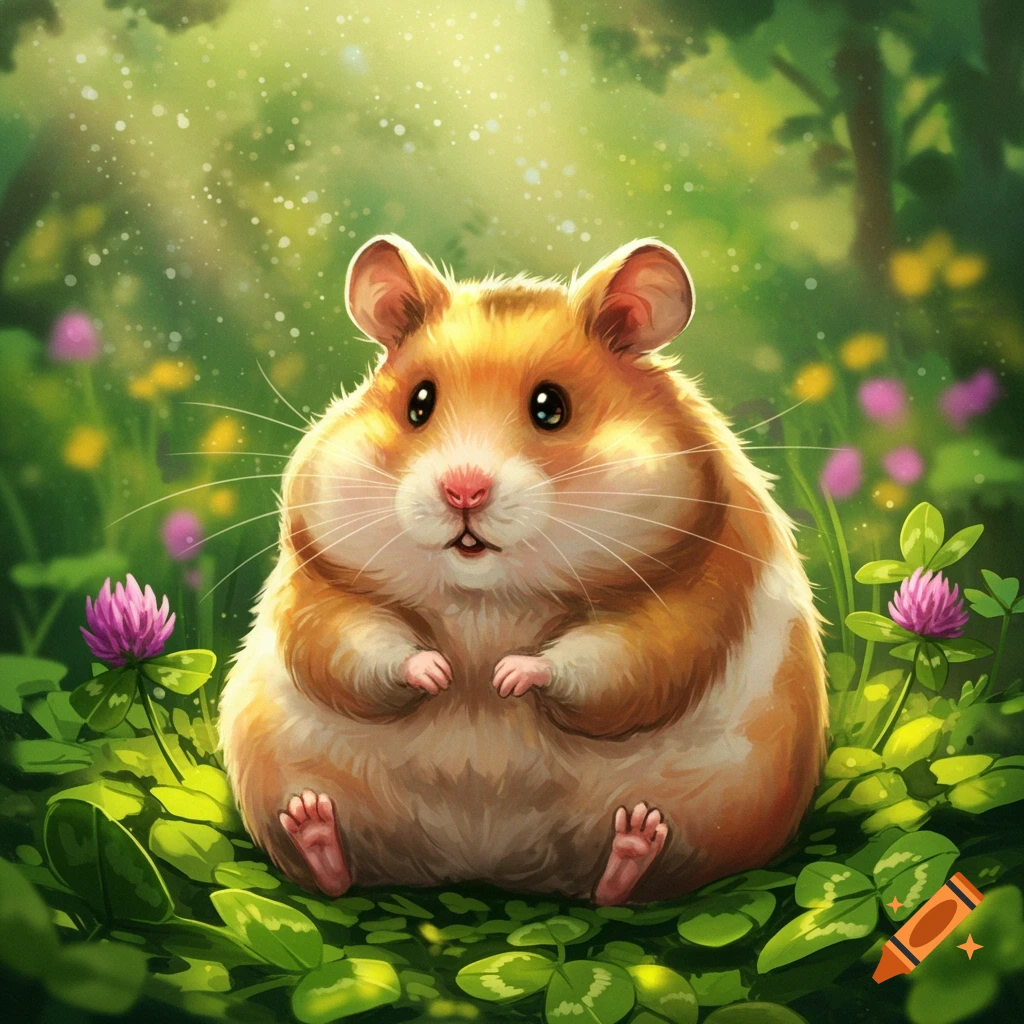 A cute little mouse with lilac fur, pink ears, a mint green bow, and ...