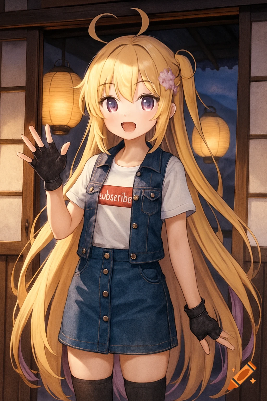 Two anime women, one with long black hair, red eyes, and a black dress ...