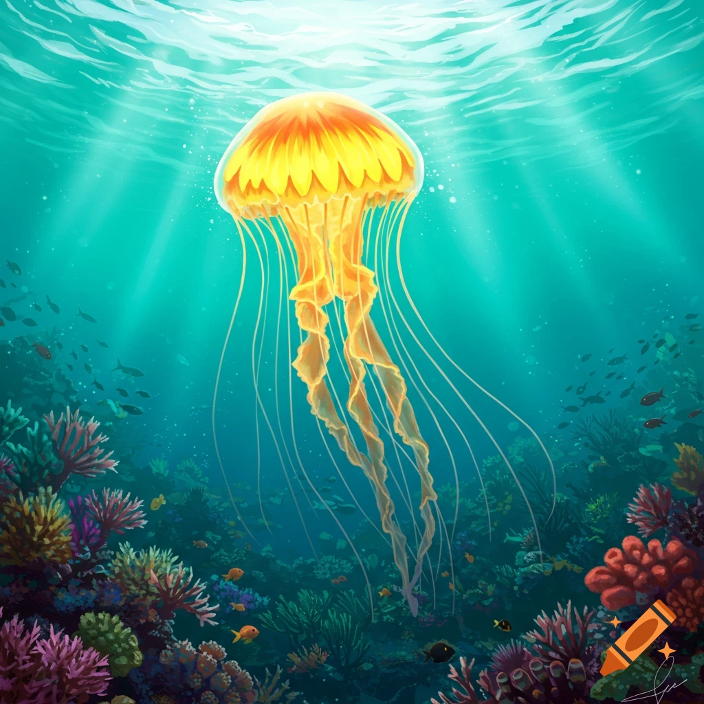 A long, translucent tadpole-frogfish-dragon hybrid creature with ...