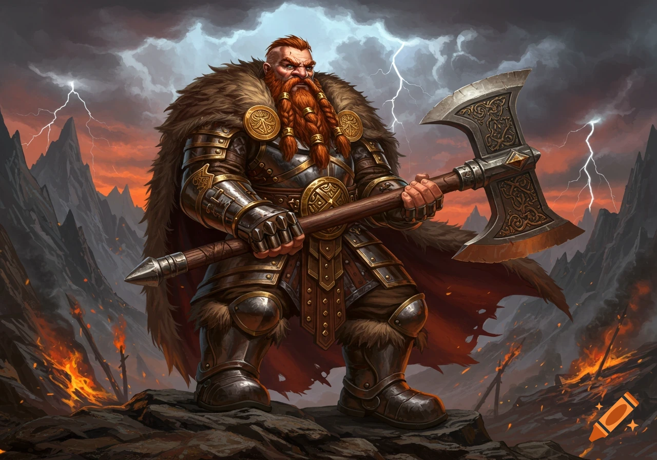 A Viking warrior in armor holds up a bottle of mayonnaise in a ...