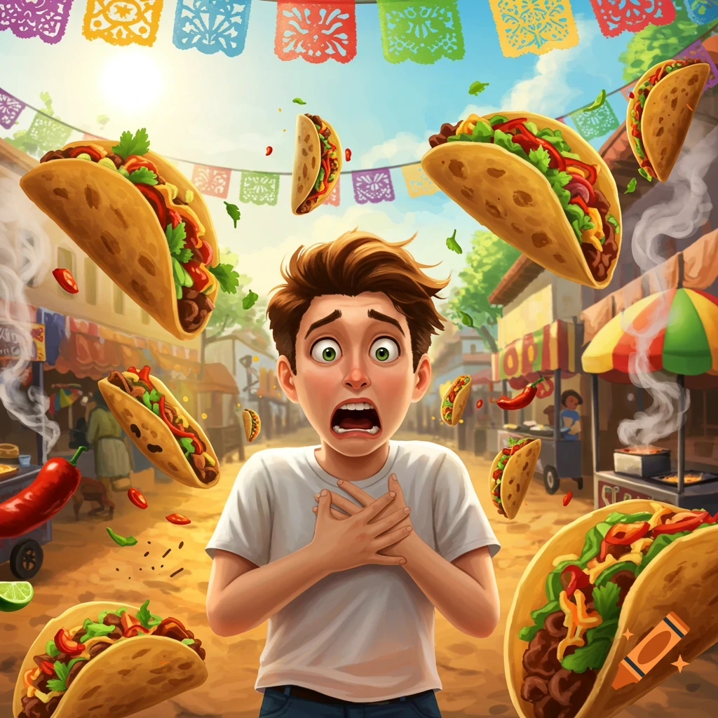 Very scary taco in high definition on Craiyon