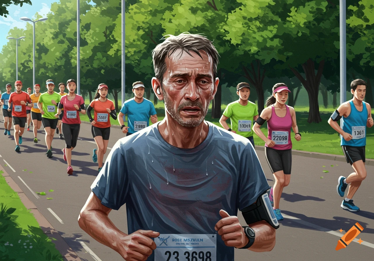 Background+runner created on Craiyon