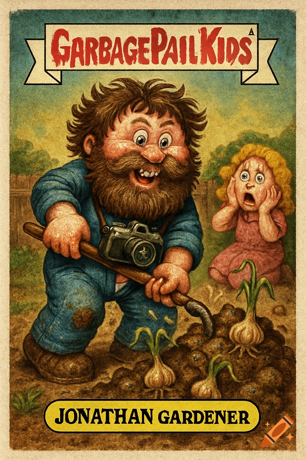 Angry elves protest outside Lava Louie's Pizza in a snowy scene, with a ...