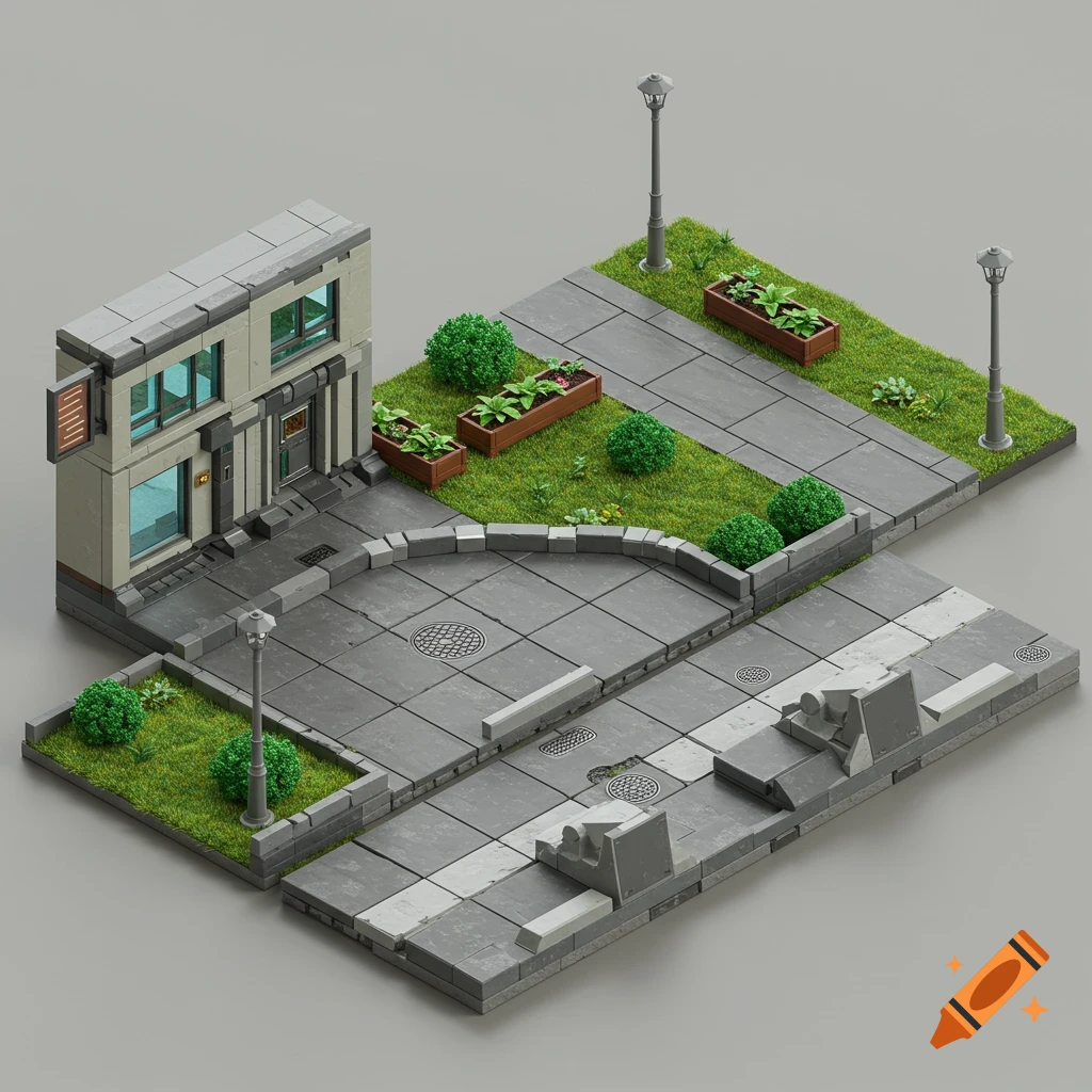 Top-down view of a LEGO house floor plan with a large light green room ...