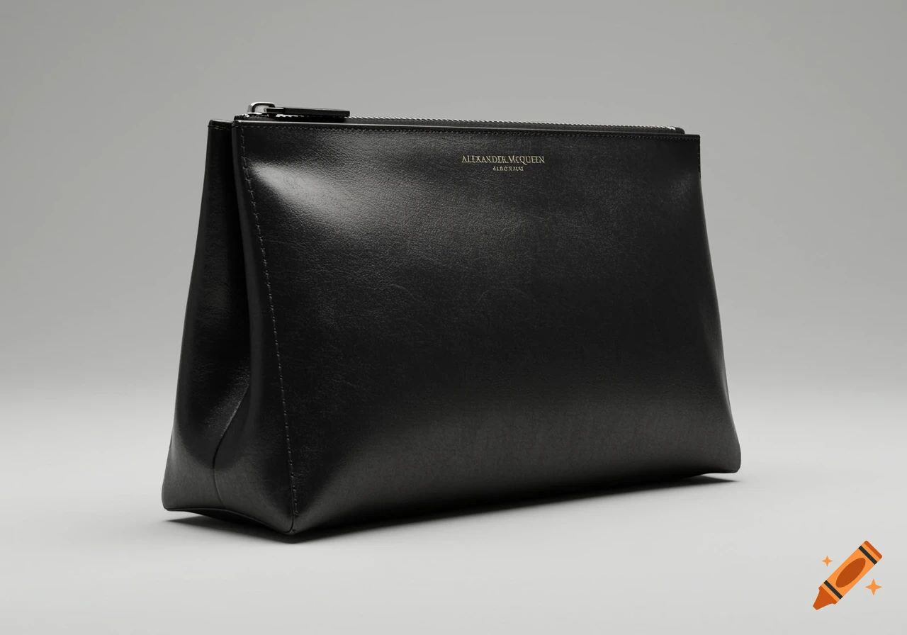 A bizarre tan leather accessory with a crocodile texture and multiple ...