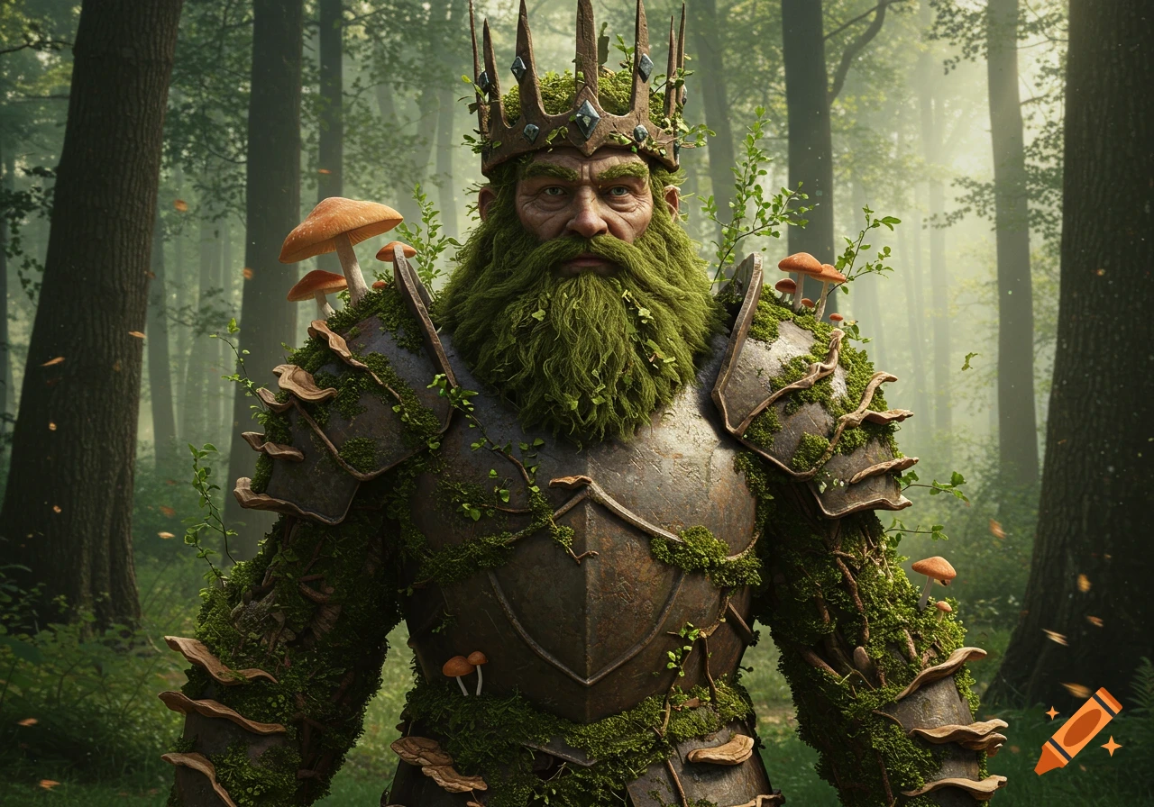 Dwarf+druid created on Craiyon