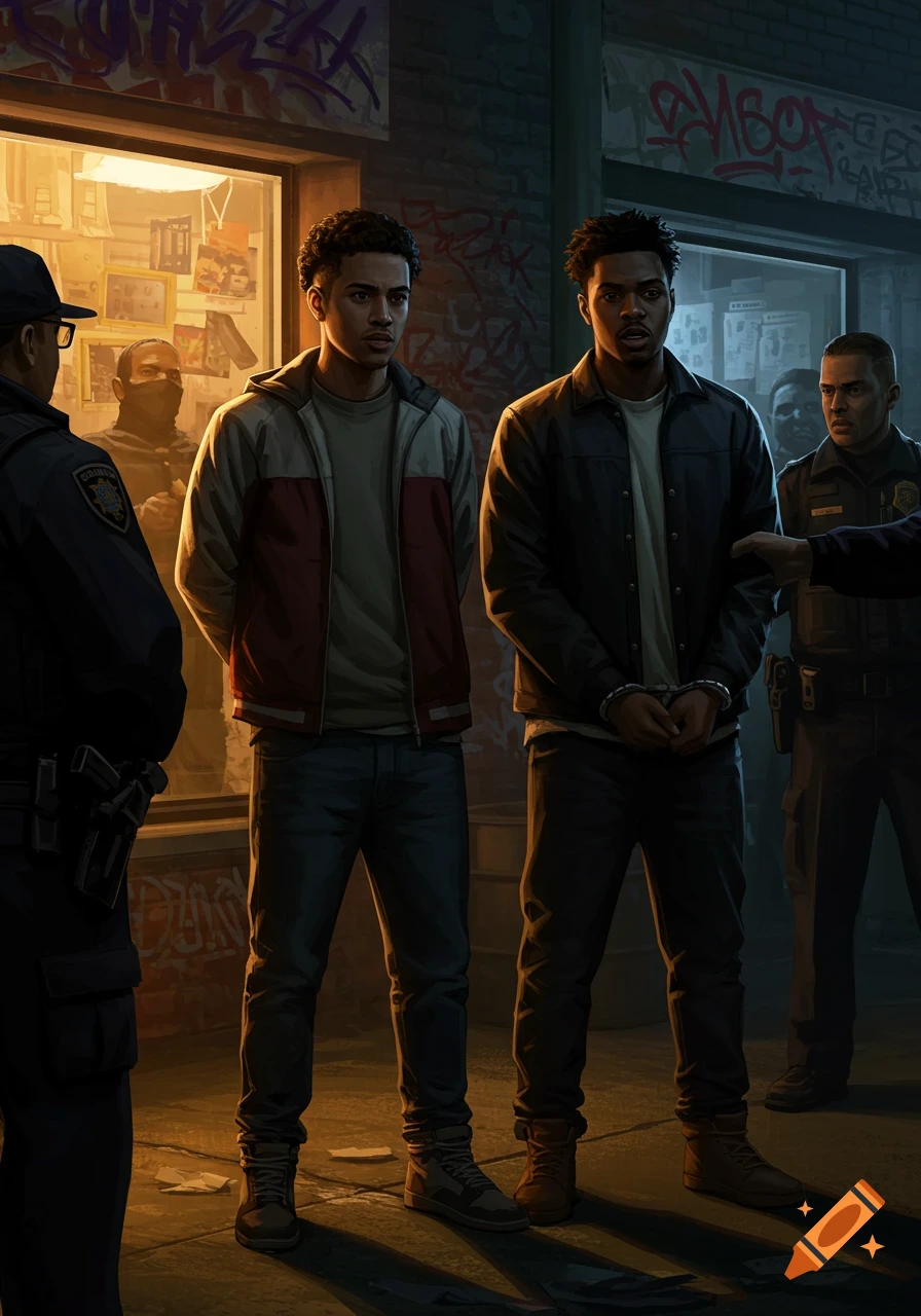 Propaganda poster of a man breaking chains, titled 'HARRISON BERGERON ...