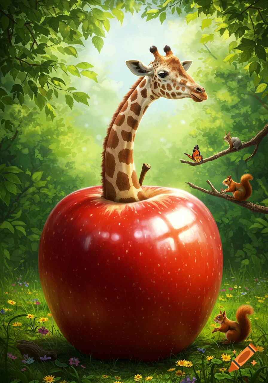 A half-cut pomegranate with glowing seeds and misty trails rests on a ...