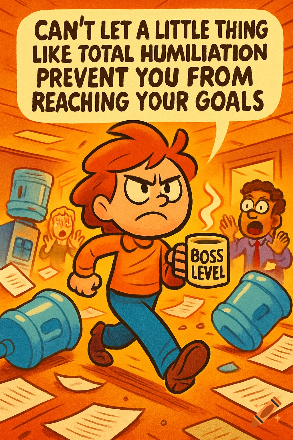 A cartoon image of a crying boy hugging a sad Pluto, with Voldemort ...