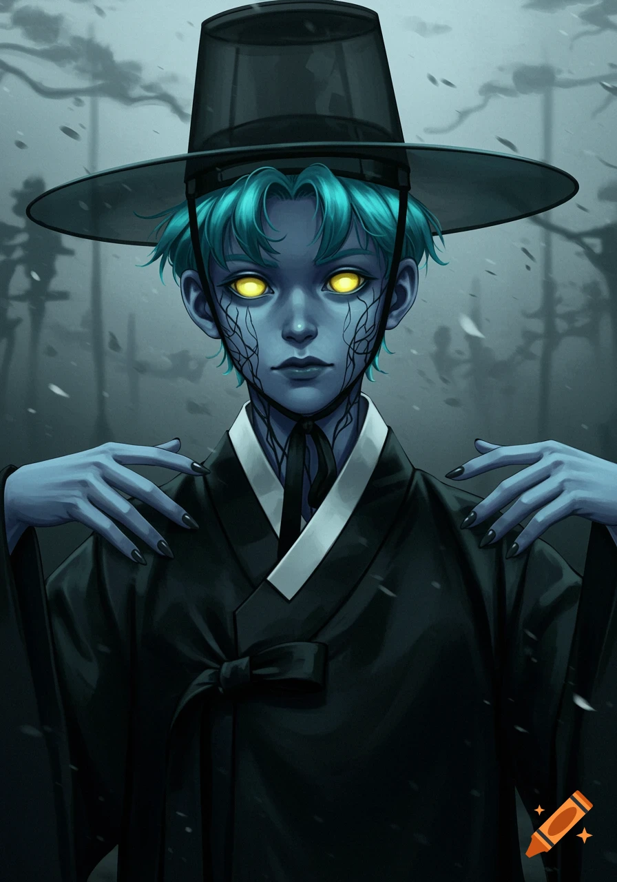 Bloo+reaper+çizim created on Craiyon