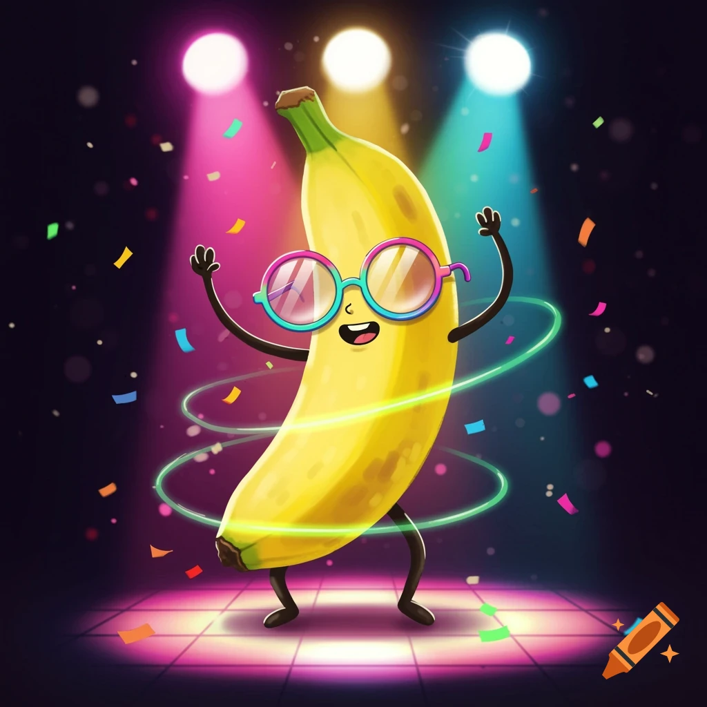 A cartoon pickle character with sunglasses and AirPods, holding a ...