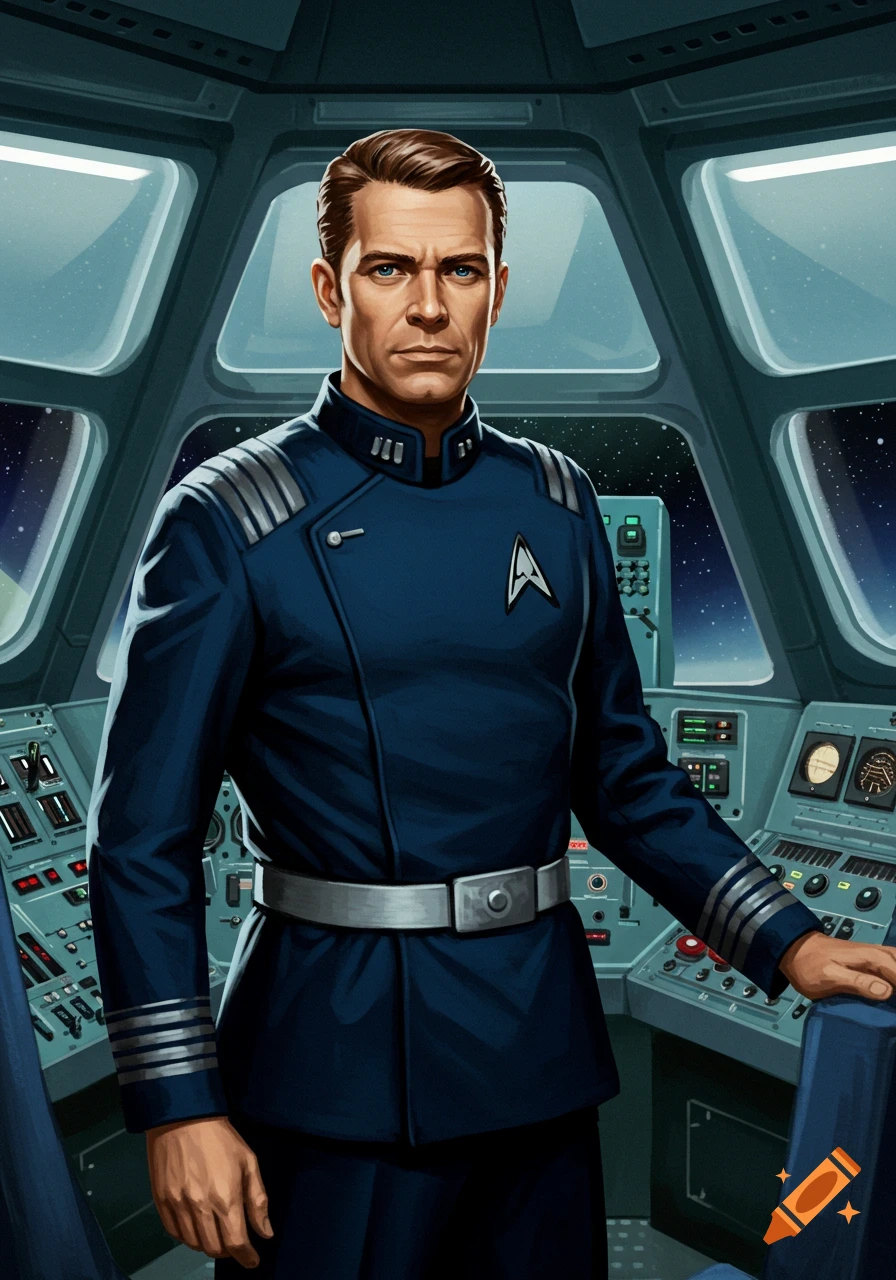 An angry Andorian male and a stoic Vulcan female in Starfleet uniforms ...