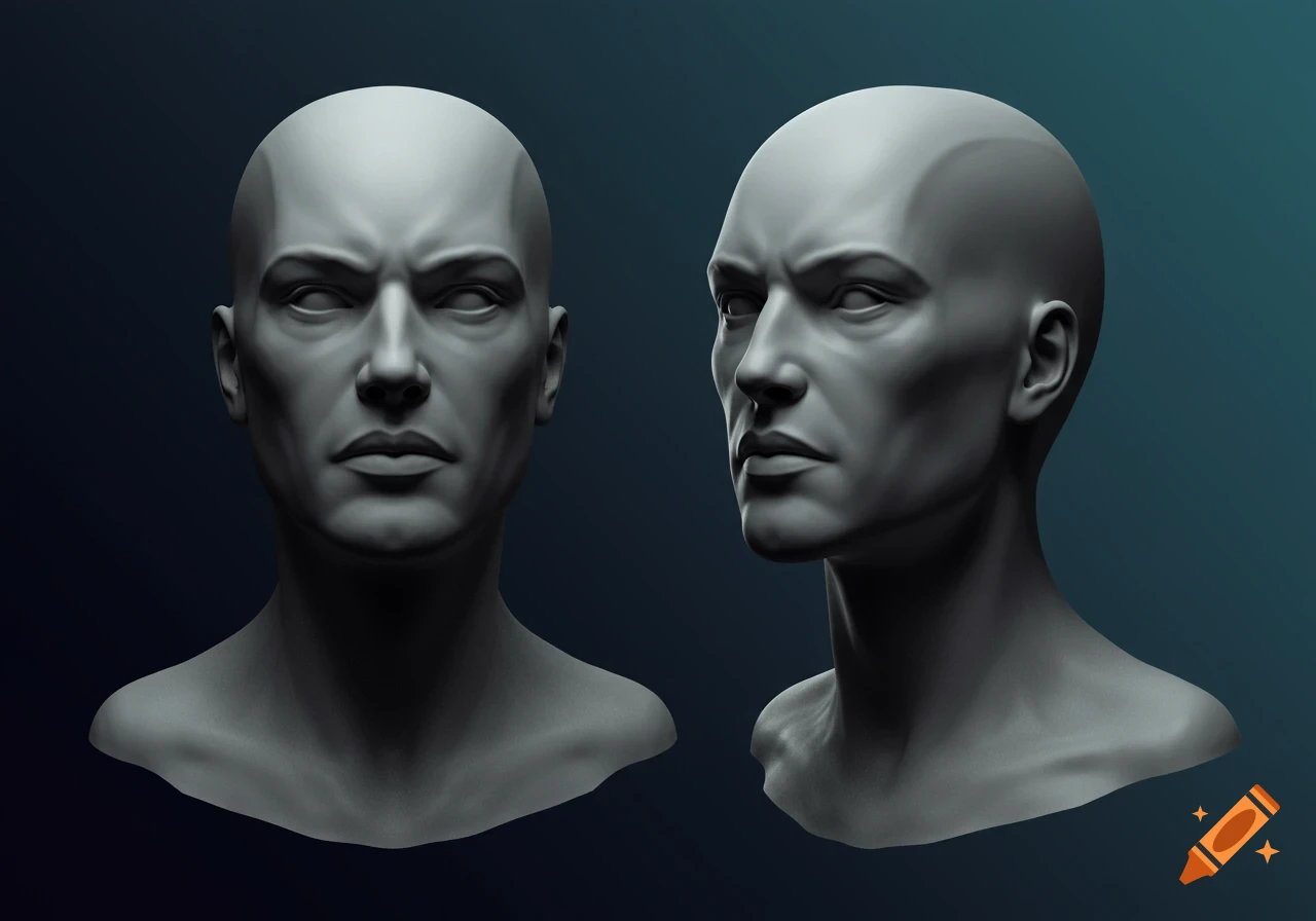 Man with malnutrition and distinctive features on Craiyon