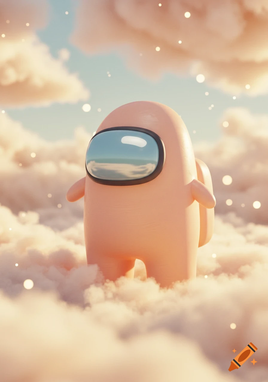 Image of a baby among us character on Craiyon