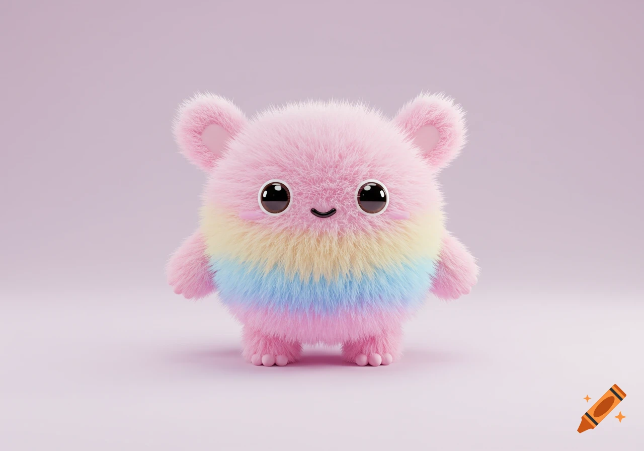 A cute cartoon hedgehog with soft taupe fur, big eyes, and small nose ...