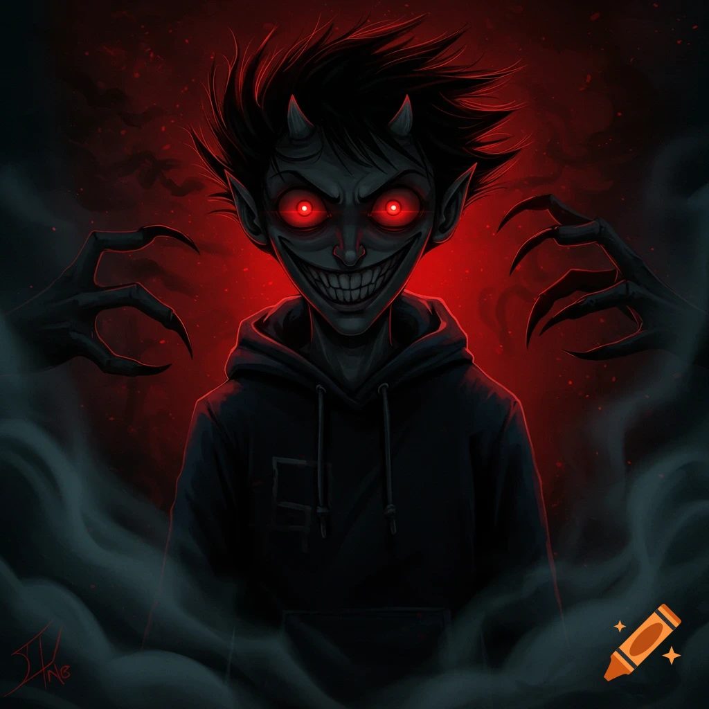 A humanized Sans character with blue hair and a skeleton-like body ...