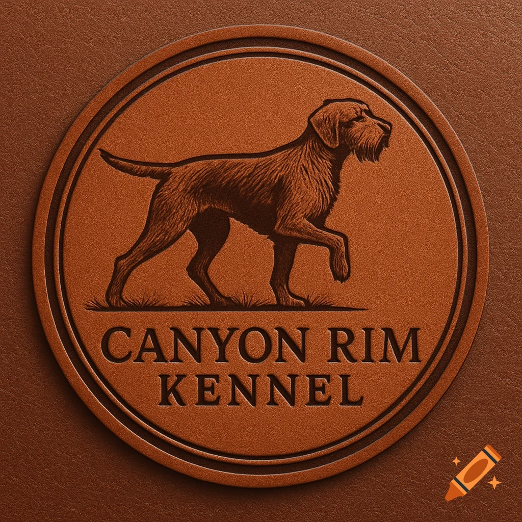 A brown leather patch with an embossed logo featuring the letters "CK ...