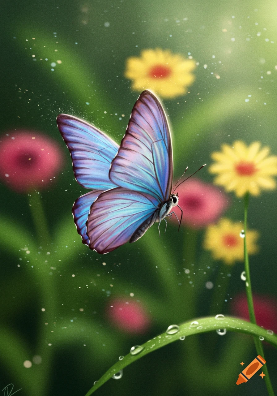 Purple butterfly attached to a metallic purple heart with 'Toni's ...