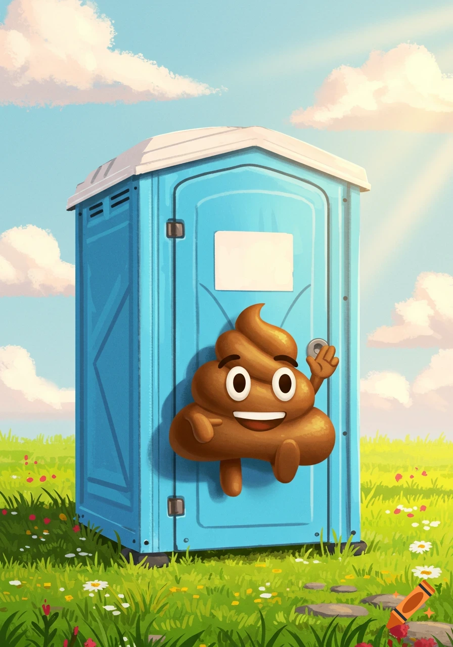 A cartoon Bristol Stool Chart with anthropomorphic poop characters ...