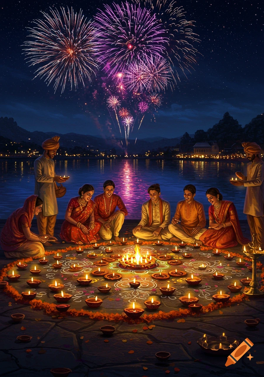 Colorful fireworks explode in the night sky, featuring the AWS logo and ...