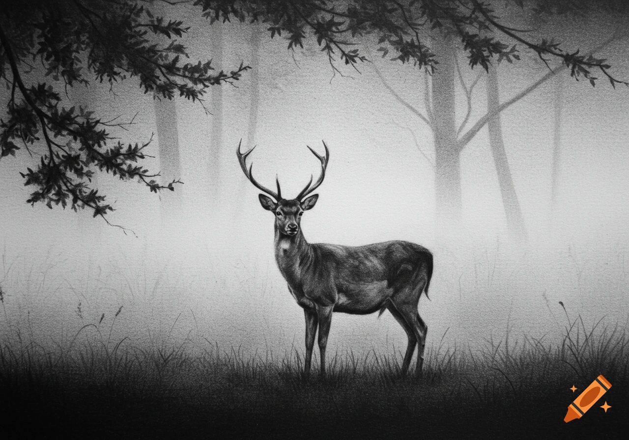 A photorealistic hybrid creature with a deer body, an owl head, and ...