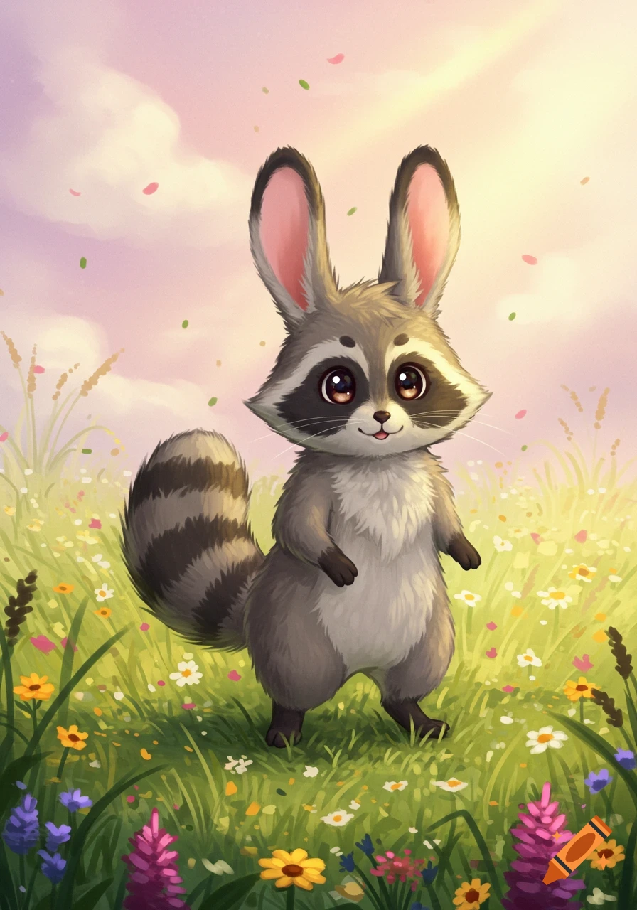 A fluffy white American mini lop bunny with black floppy ears and a ...