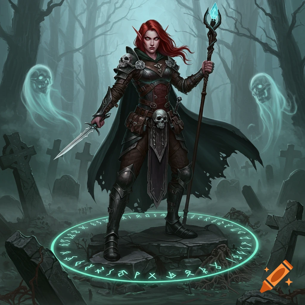 Artwork of a steampunk female dwarf artificer on Craiyon