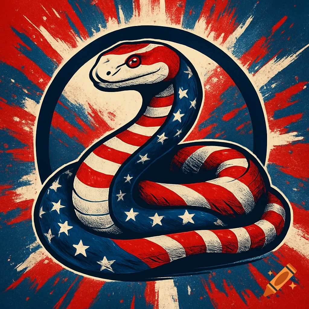 A 'No snakes' sign with a black snake inside a red circle and diagonal line. on Craiyon