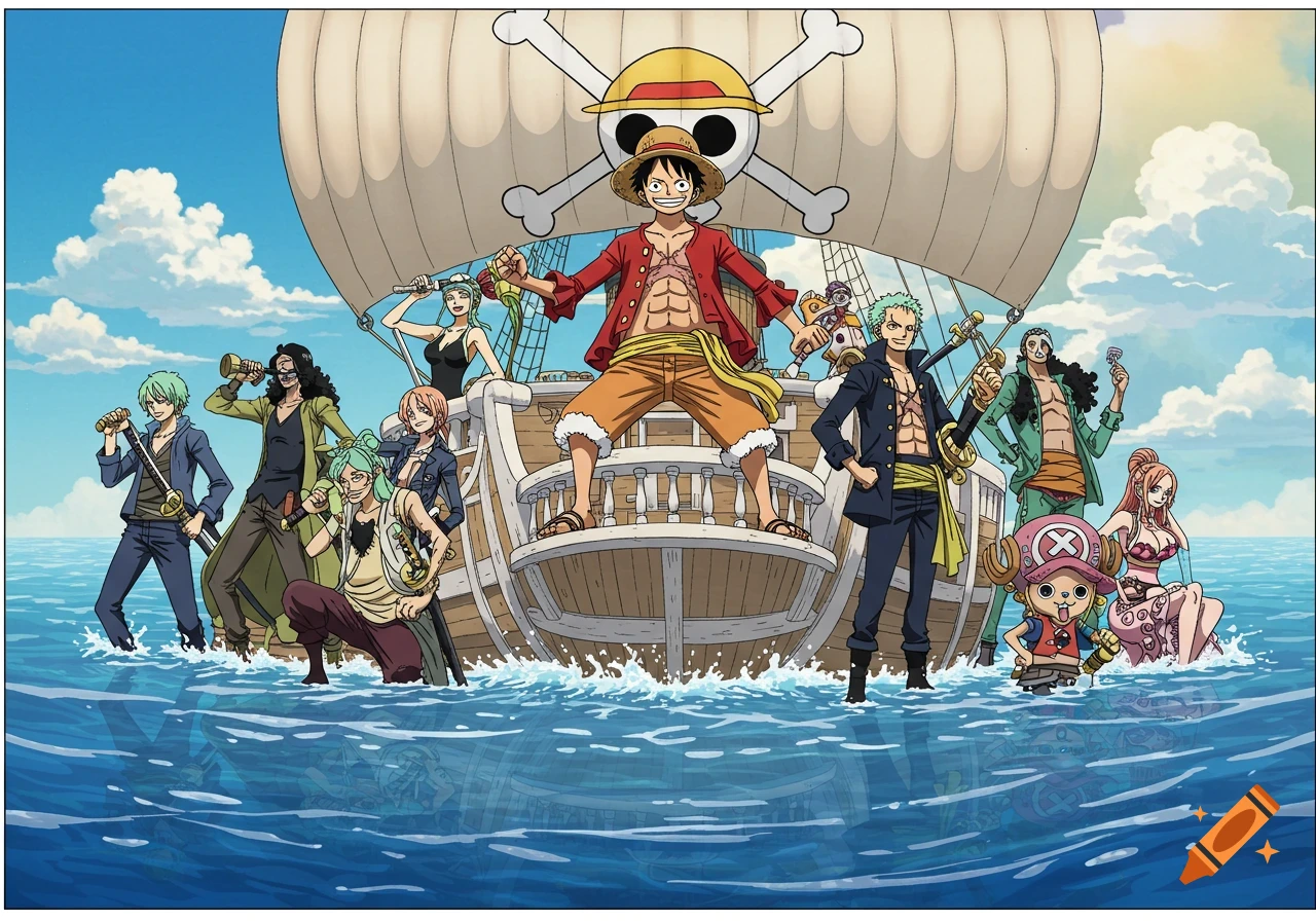 Paisaje+one+piece created on Craiyon