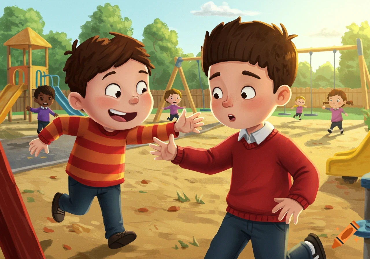 Four cheerful cartoon characters, including a girl with lollipops and a ...