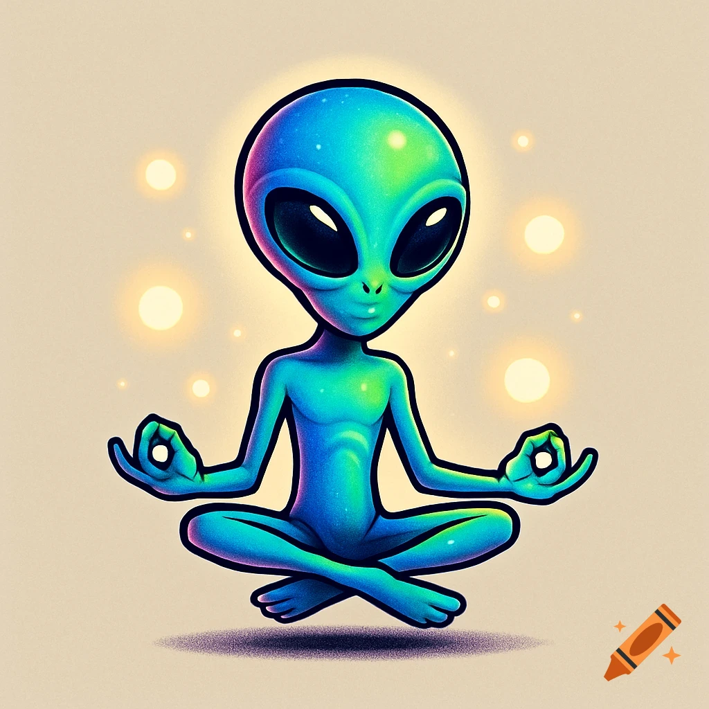 Character design of a female grey alien on Craiyon